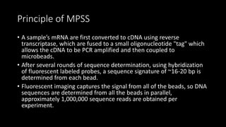 Massively Parallel Signature Sequencing (MPSS) | PPTX