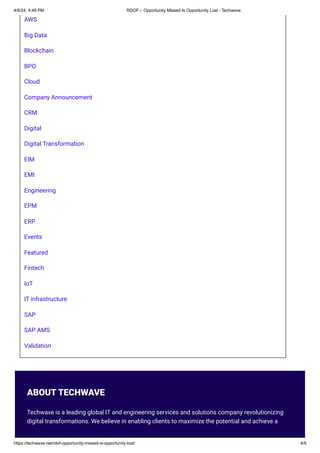 RDOF – Opportunity Missed Is Opportunity Lost - Techwave.pdf