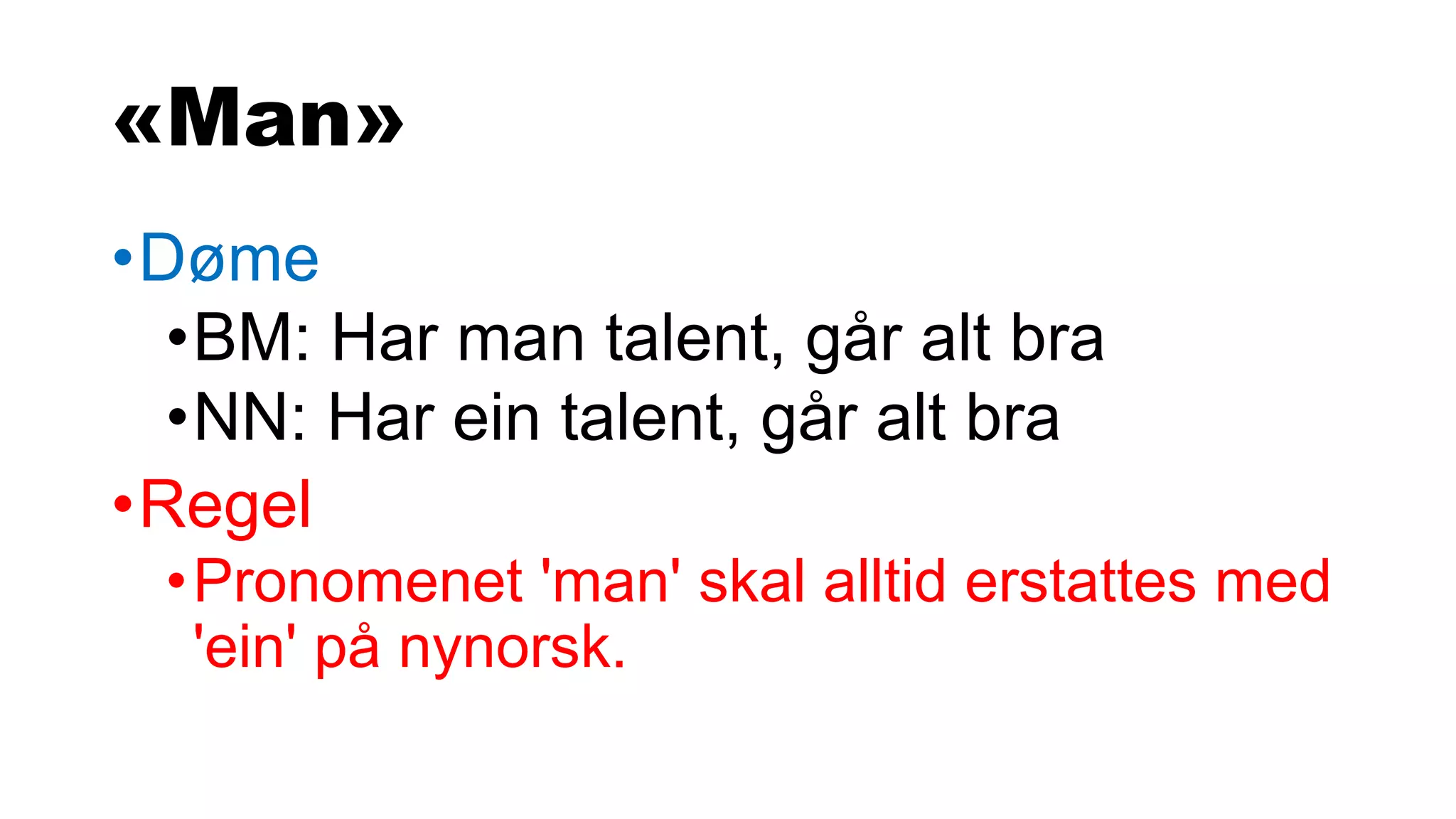 Råd og tips på nynorsk | PPTX