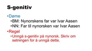 Råd og tips på nynorsk | PPTX