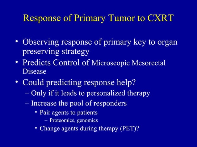 Chemoradiation vs Surgery for rectal cancer | PPT