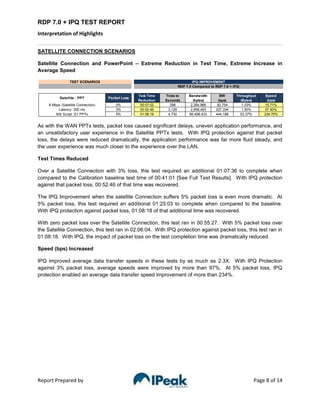 IPQ and RDP Test Report | PDF