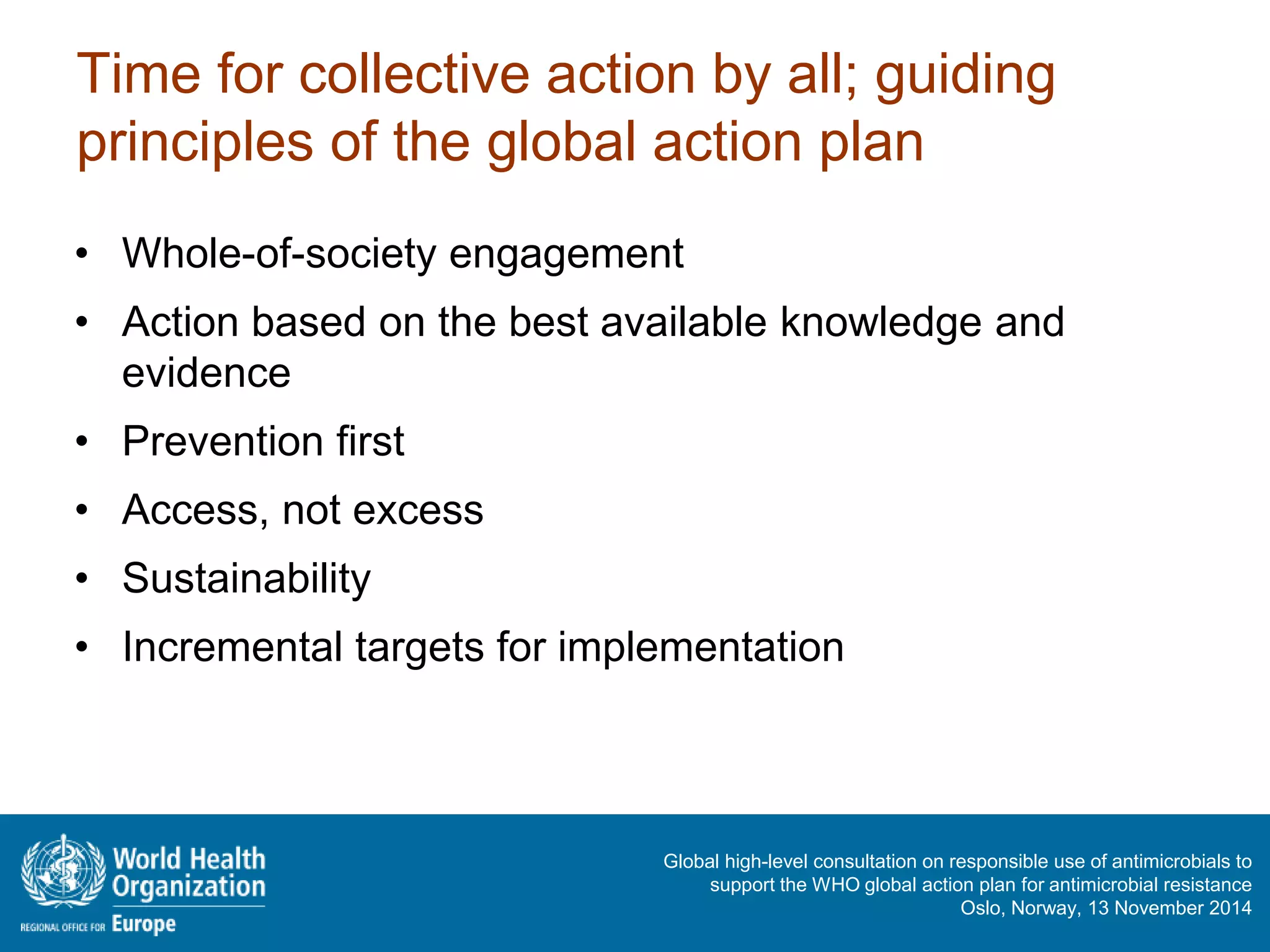 Global action plan to combat antimicrobial resistance (AMR) | PPTX
