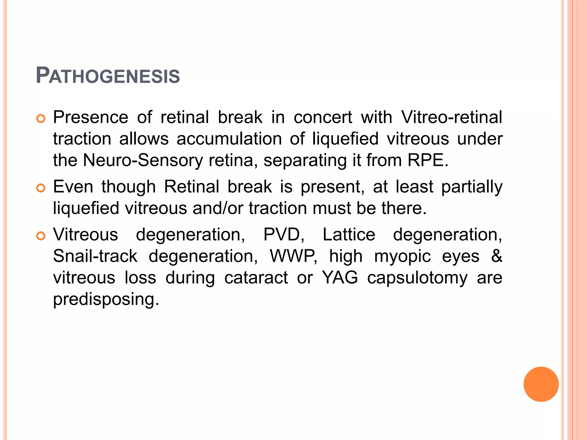 Retinal detachment presentation | PPTX
