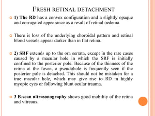 Retinal detachment presentation | PPTX