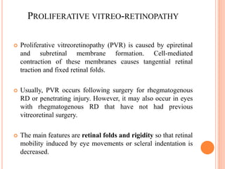 Retinal detachment presentation | PPTX