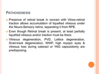 Retinal detachment presentation | PPTX
