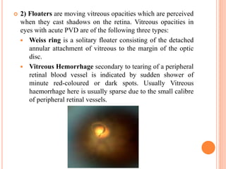Retinal detachment presentation | PPTX