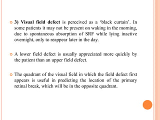 Retinal detachment presentation | PPTX