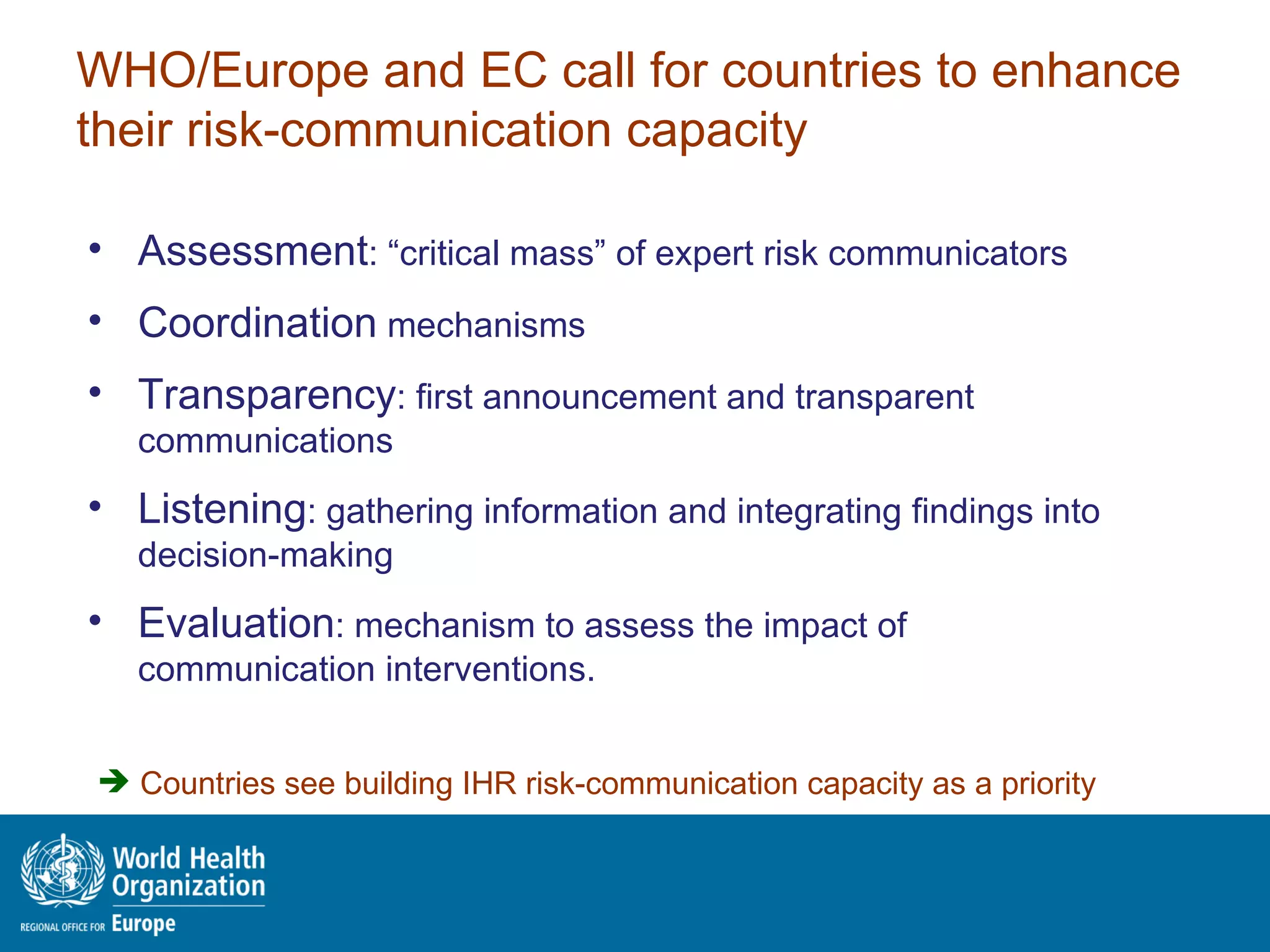 Partnership for health crisis communication | PPT
