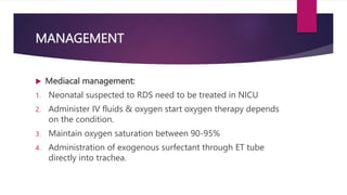 RDS.pptx respiratory distress syndrome 3rd year | PPTX