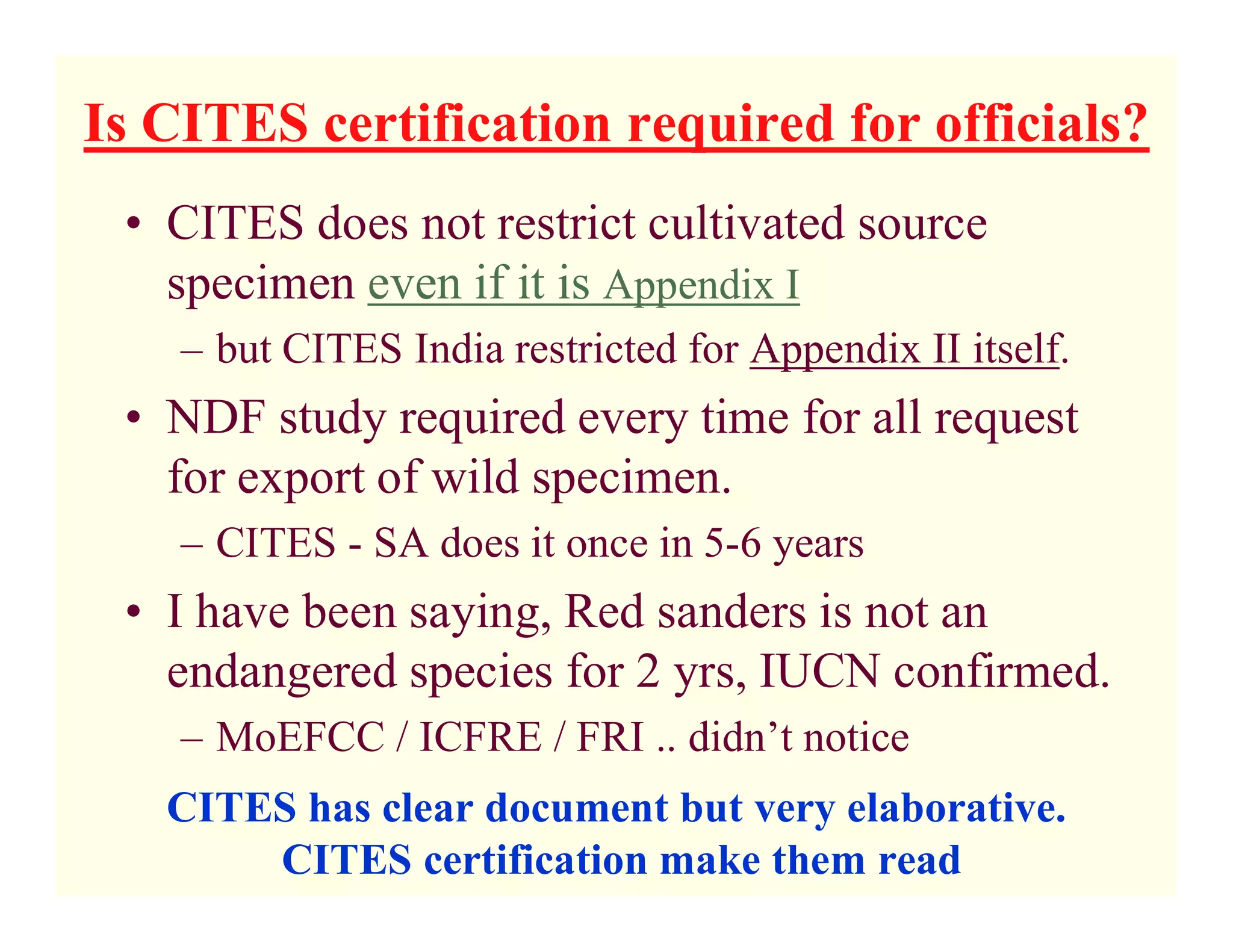 RPG Representation CITES India MA & SA Aug 2018 | PPT