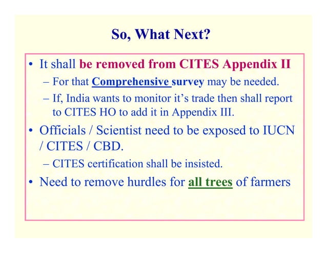 RPG Representation CITES India MA & SA Aug 2018 | PPT