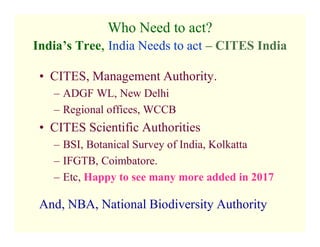 RPG Representation CITES India MA & SA Aug 2018 | PPT