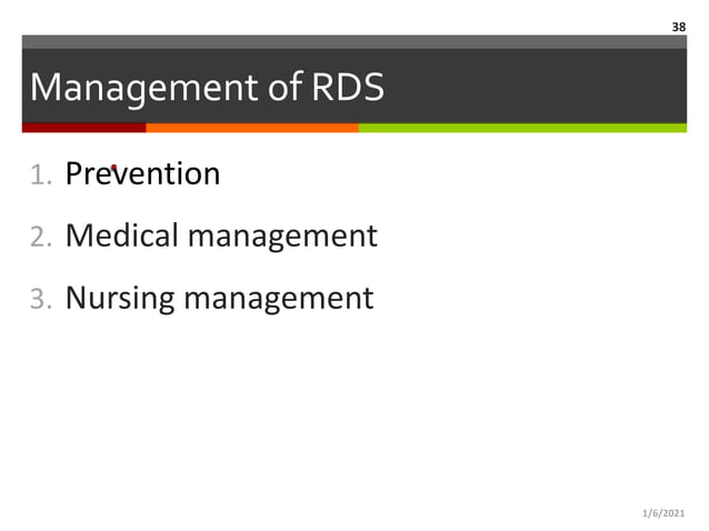 RDS (neonate respiratory distress syndrome) | PPTX