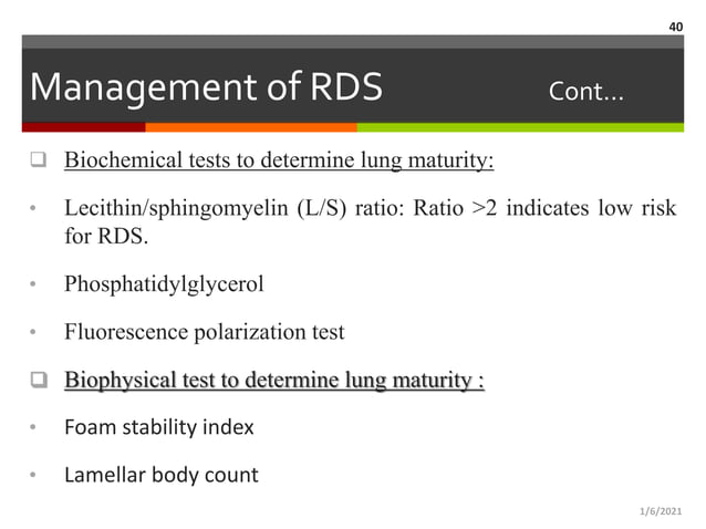 RDS (neonate respiratory distress syndrome) | PPTX