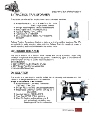 RDSO (Indian Railways) Industrial Training Report | PDF