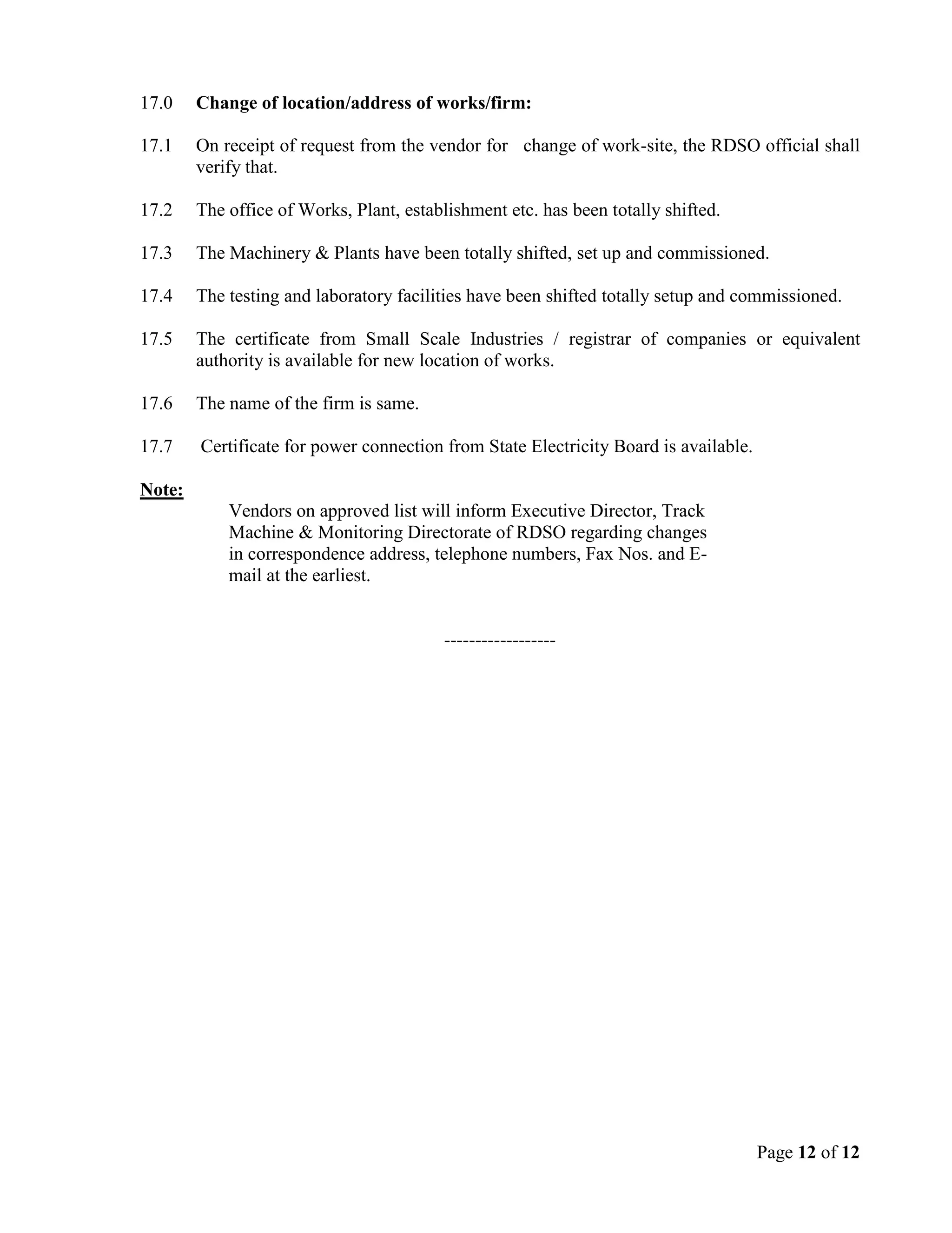 Rdso vendor registration guideline | PDF