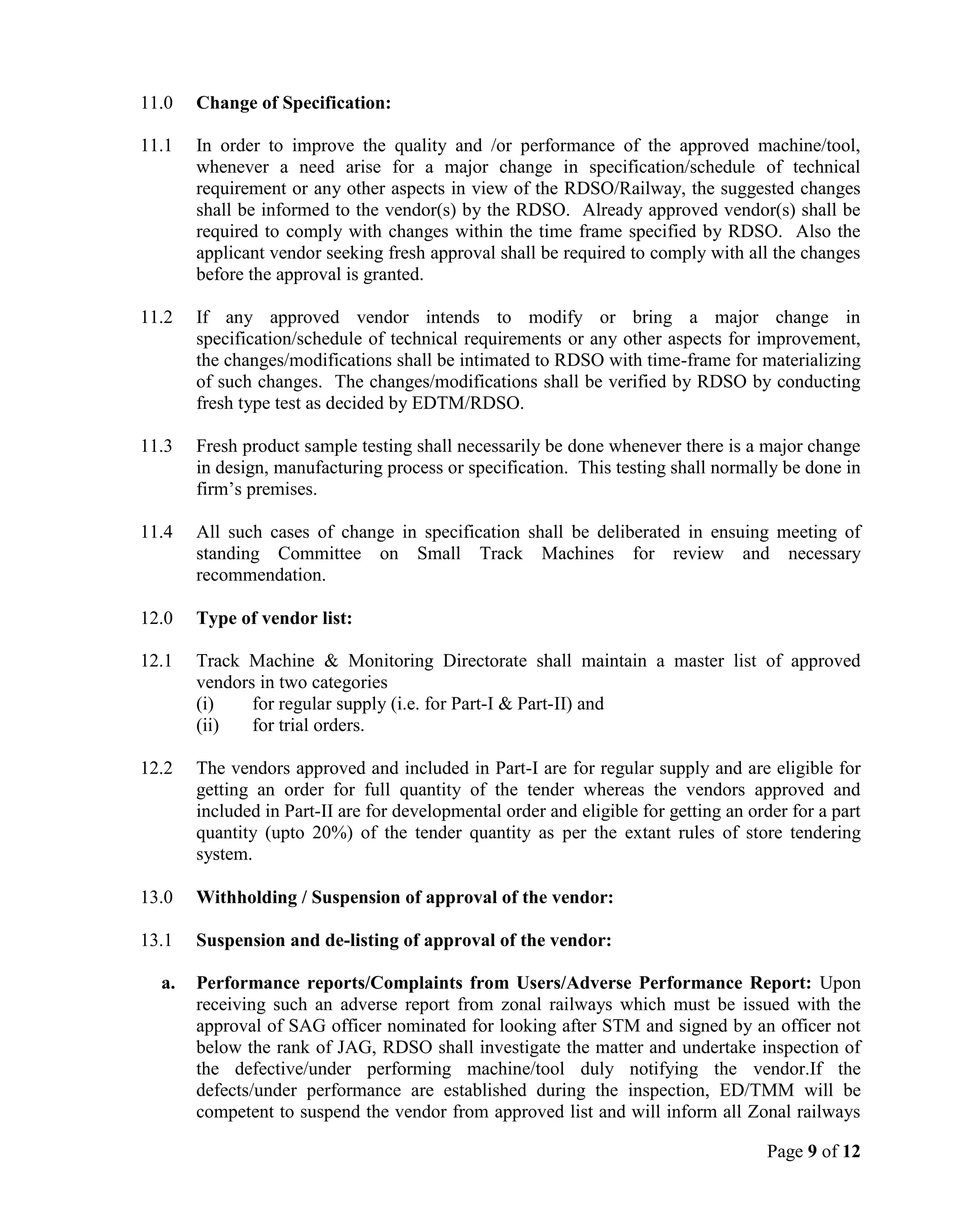 Rdso vendor registration guideline | PDF