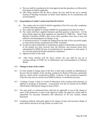 Rdso vendor registration guideline | PDF
