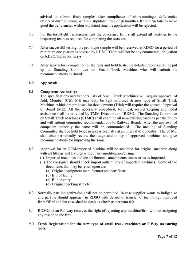 Rdso vendor registration guideline | PDF