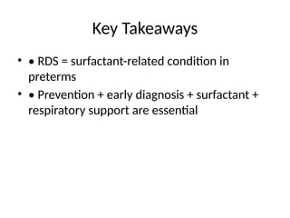 Neonatal respiratory distress syndrome ppt | PPT