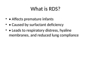 Neonatal respiratory distress syndrome ppt | PPT
