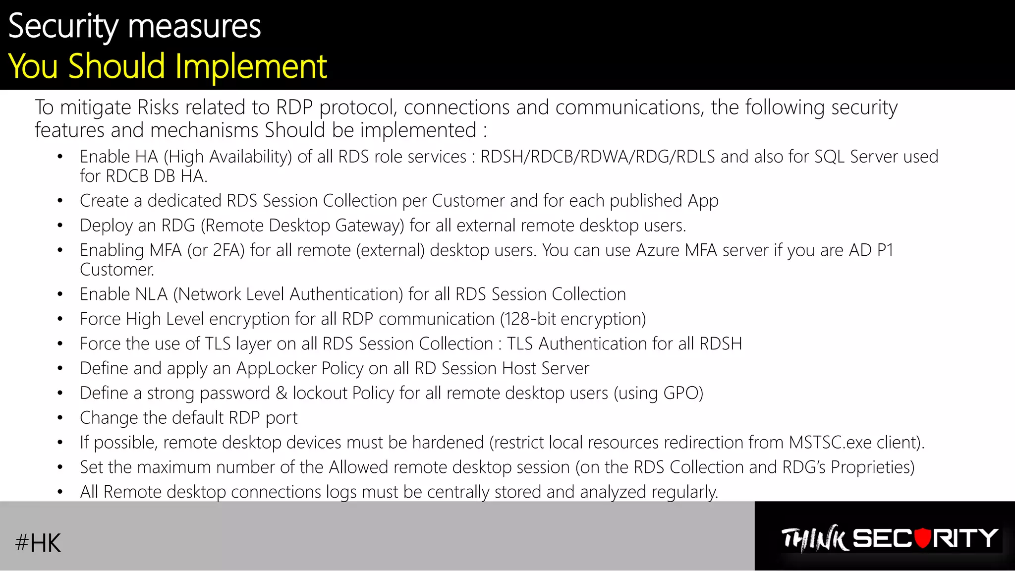 [RDS /Remote Desktop Services] Lesson 1 : Security Risks & Best ...