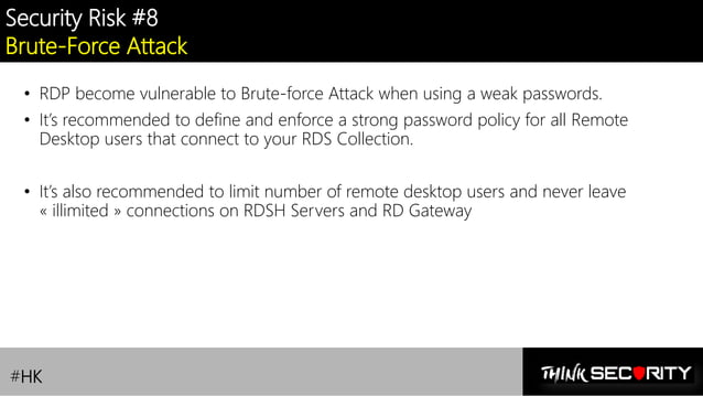 [RDS /Remote Desktop Services] Lesson 1 : Security Risks & Best ...