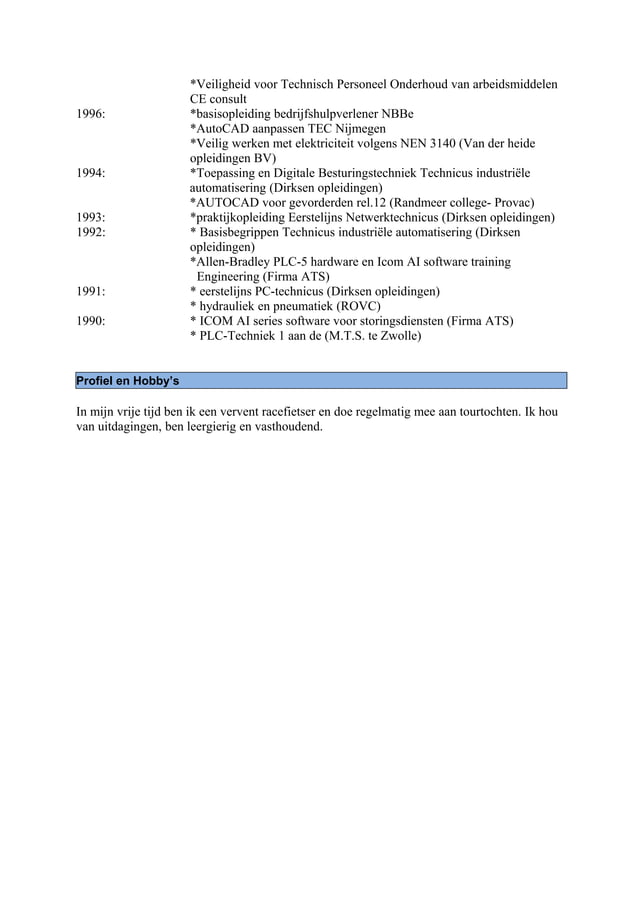 Cv Duco Wiegersma 2017 | DOC