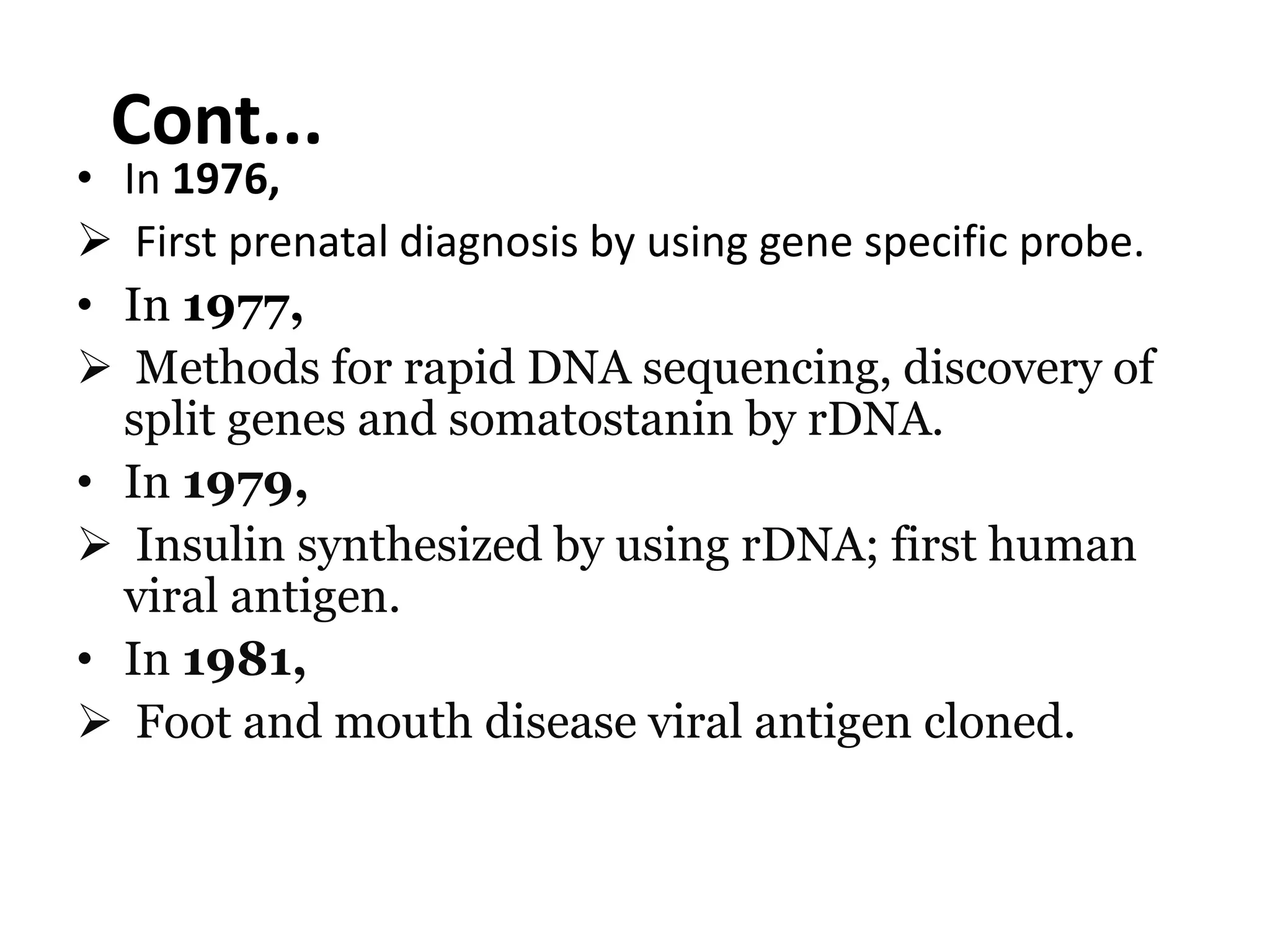 history of recombinant DNA technology | PPTX