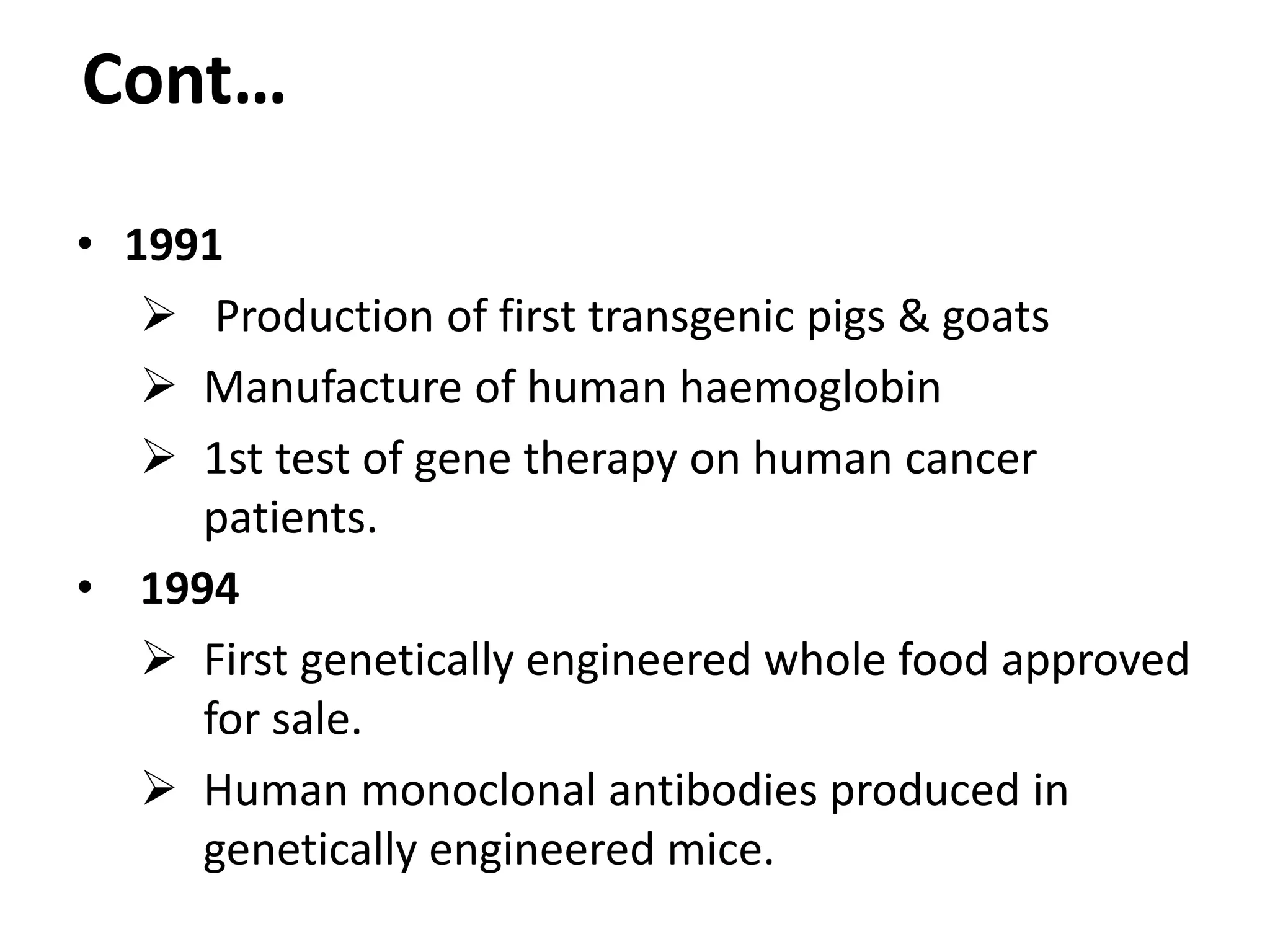 history of recombinant DNA technology | PPTX