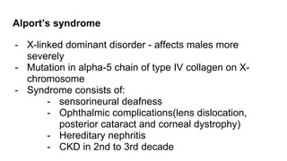 Congenital and inherited renal diseases - Medicine - RDT | PPTX