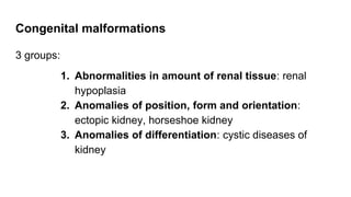 Congenital and inherited renal diseases - Medicine - RDT | PPTX