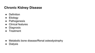 Chronic Renal Failure - Medicine - RDT | PPTX