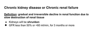 Chronic Renal Failure - Medicine - RDT | PPTX