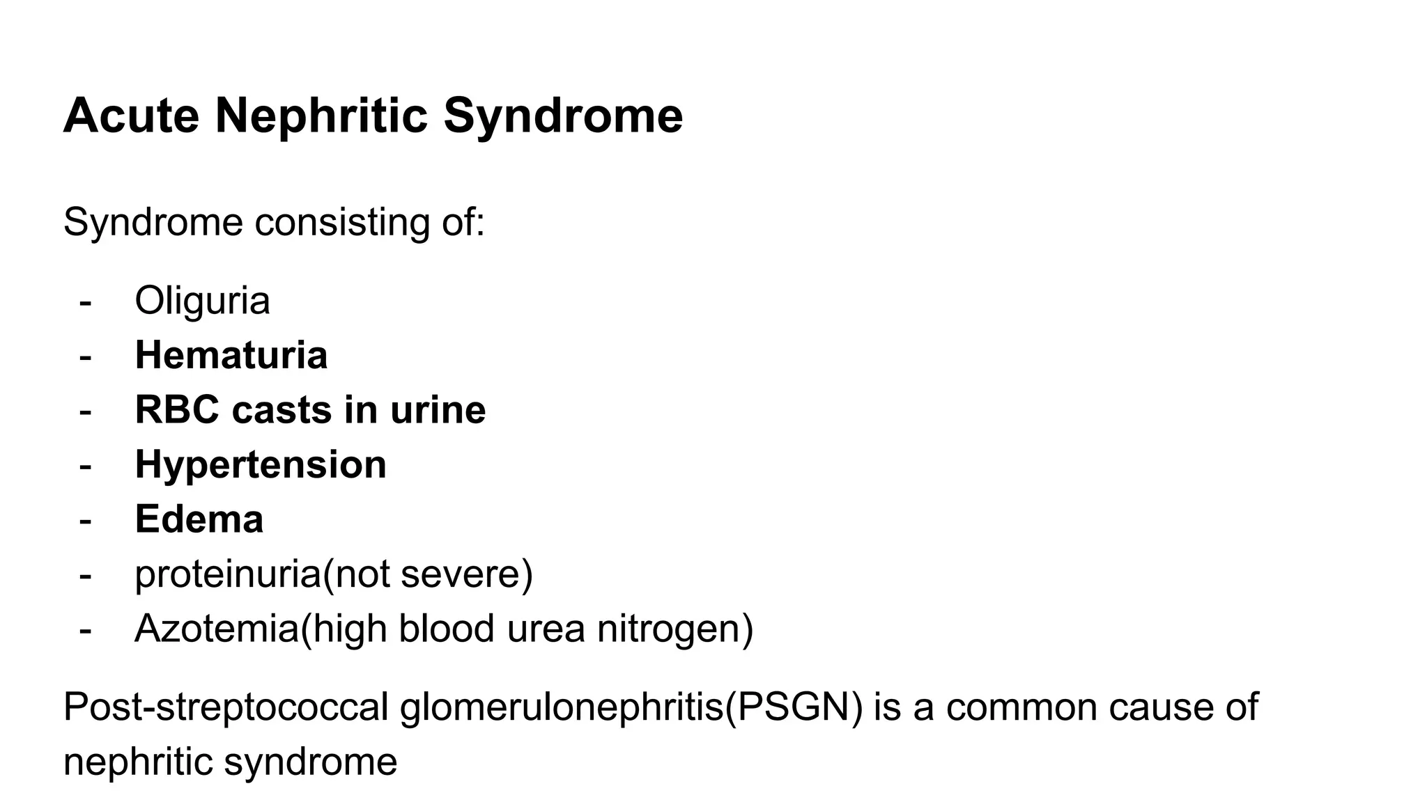 Nephritic syndrome - Medicine - RDT | PPTX