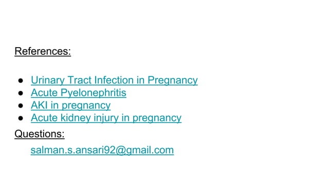 Renal problems seen in pregnancy - Medicine - RDT | PPT