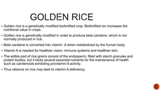 GM foods or Genetically modified foods | PPTX