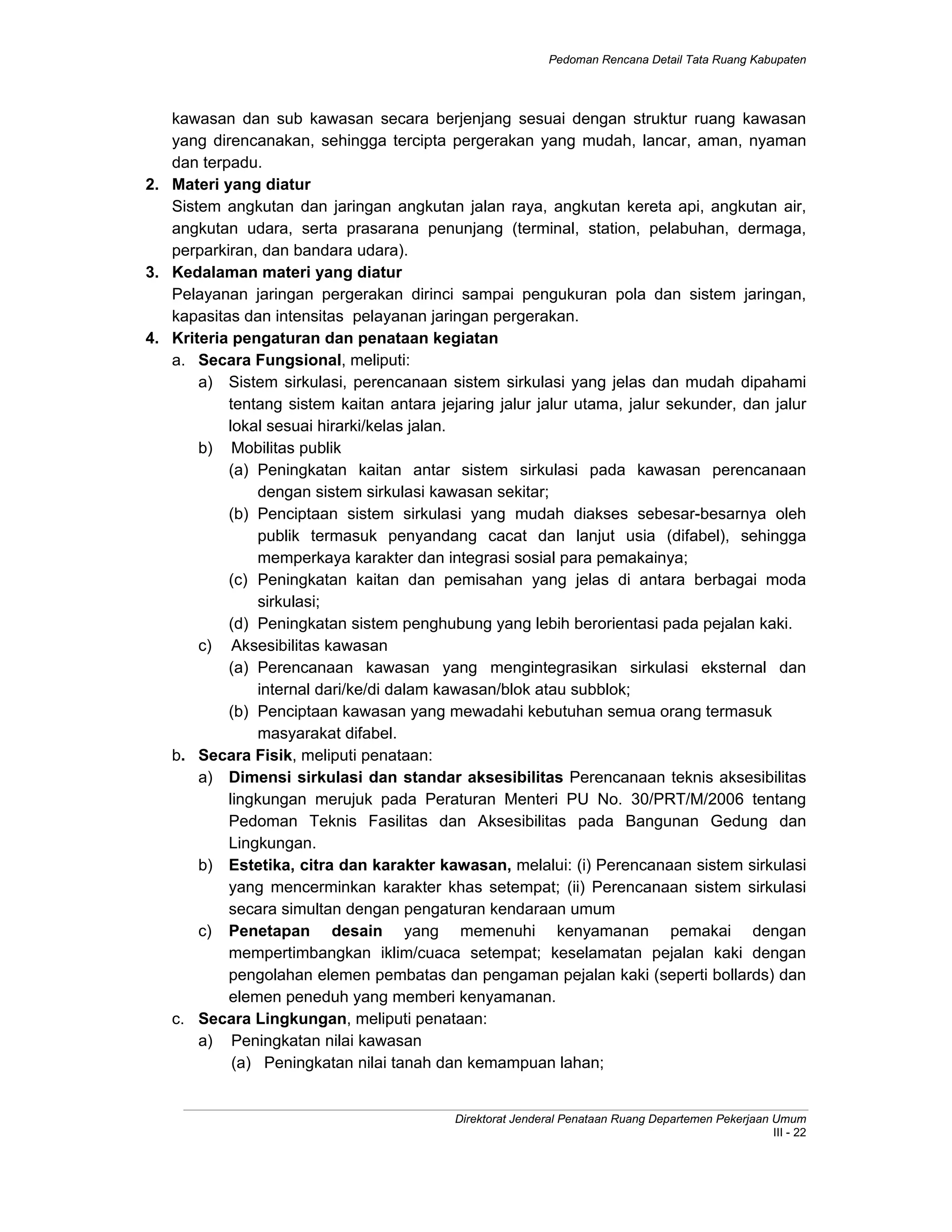 Pedoman Penyusunan Rencana Detail Tata Ruang Kabupaten | PDF