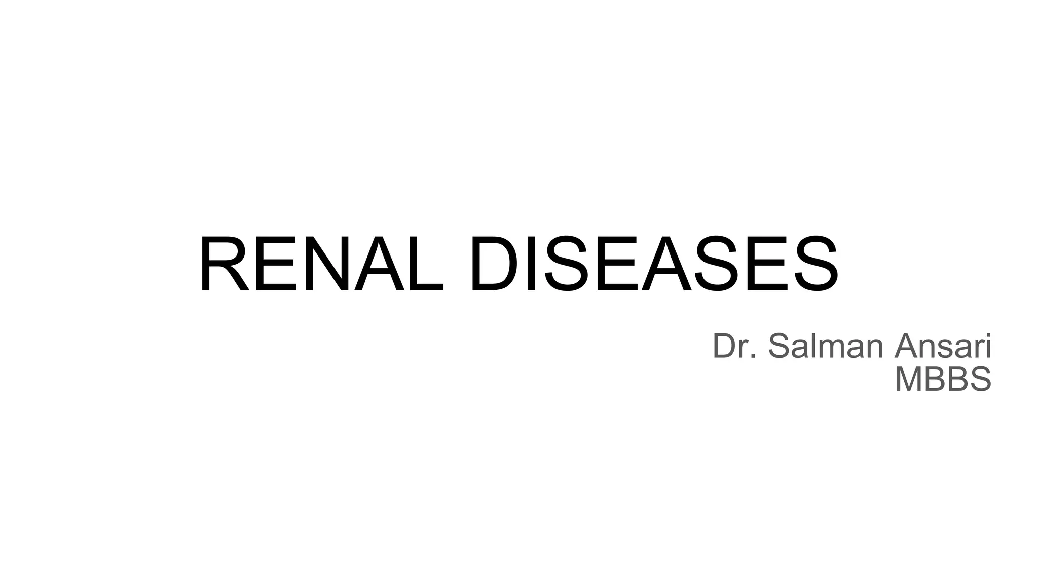 Classification of Renal Diseases, Acute Tubular Necrosis, Acute ...