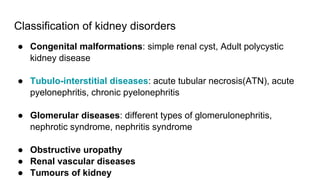 Classification of Renal Diseases, Acute Tubular Necrosis, Acute ...