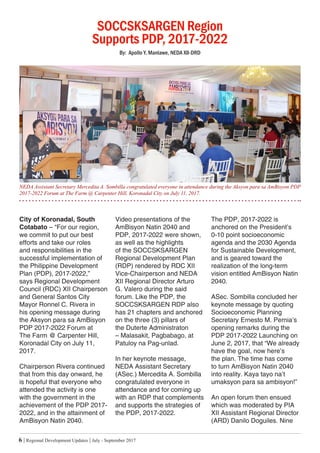 Regional Development Updates | Vol 15 Issue 3 | July - September 2017 | PDF