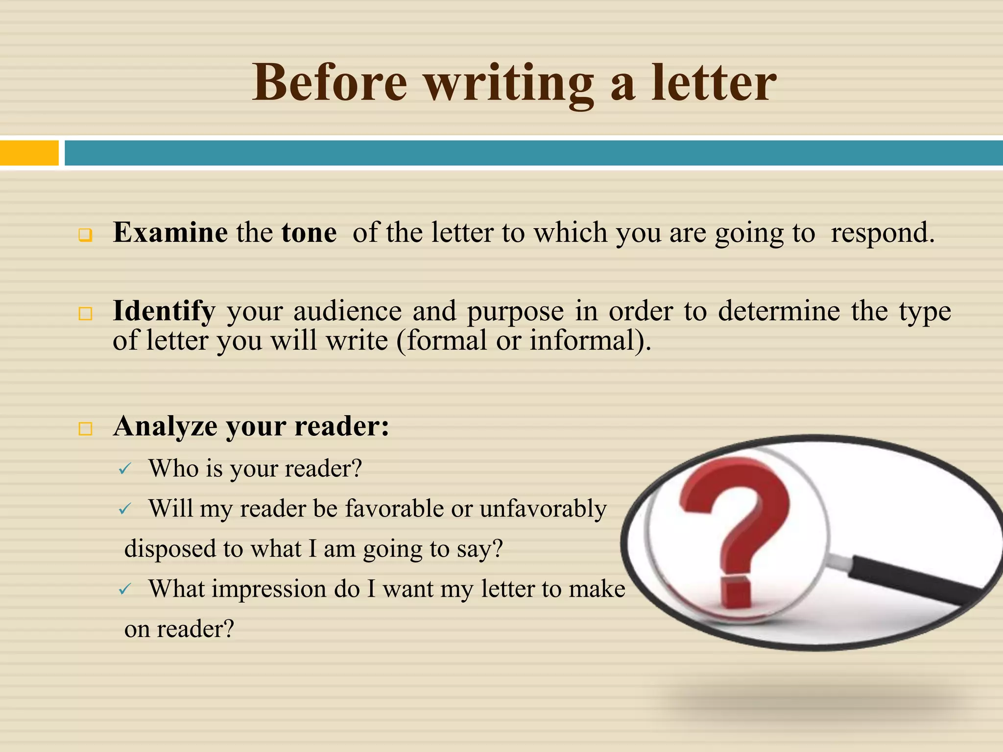 Letter writing | PPTX