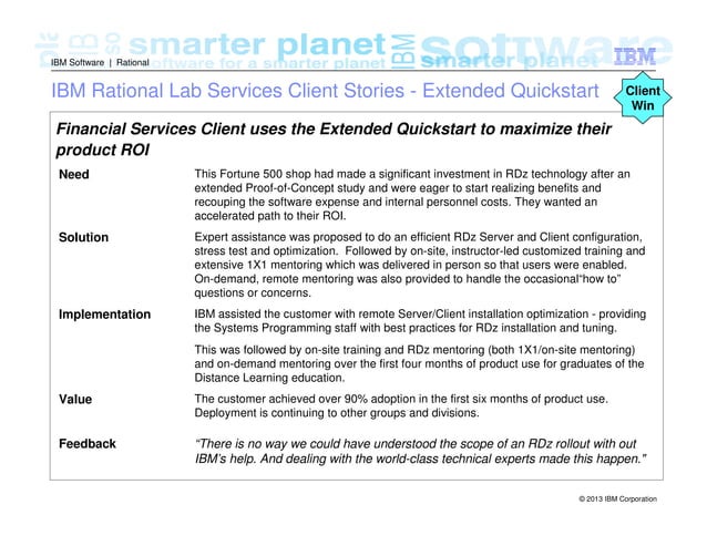 IBM Rational Developer for System z Quick Start Sales Presentation | PDF