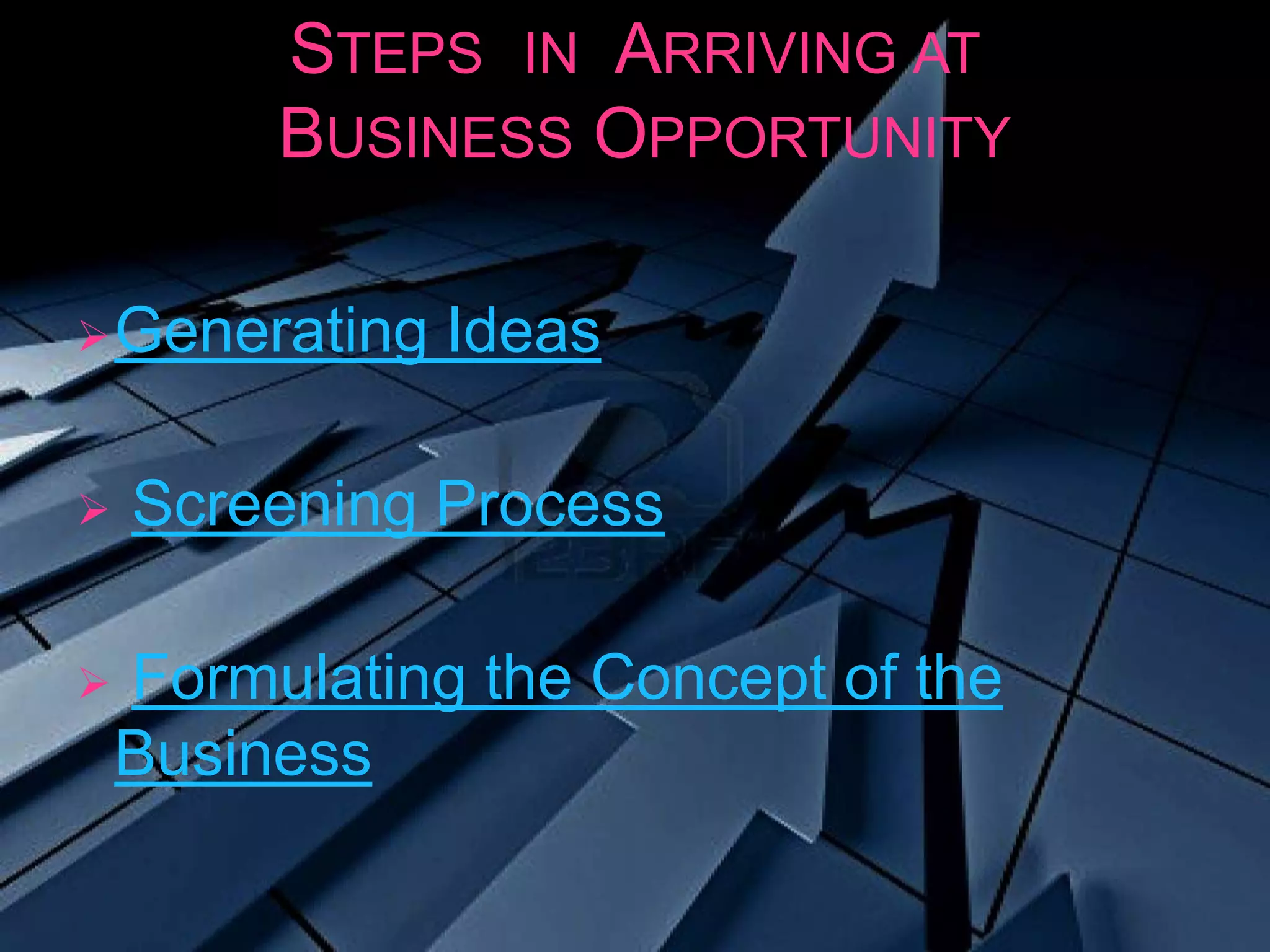 Opportunity Identification & Selection | PPTX