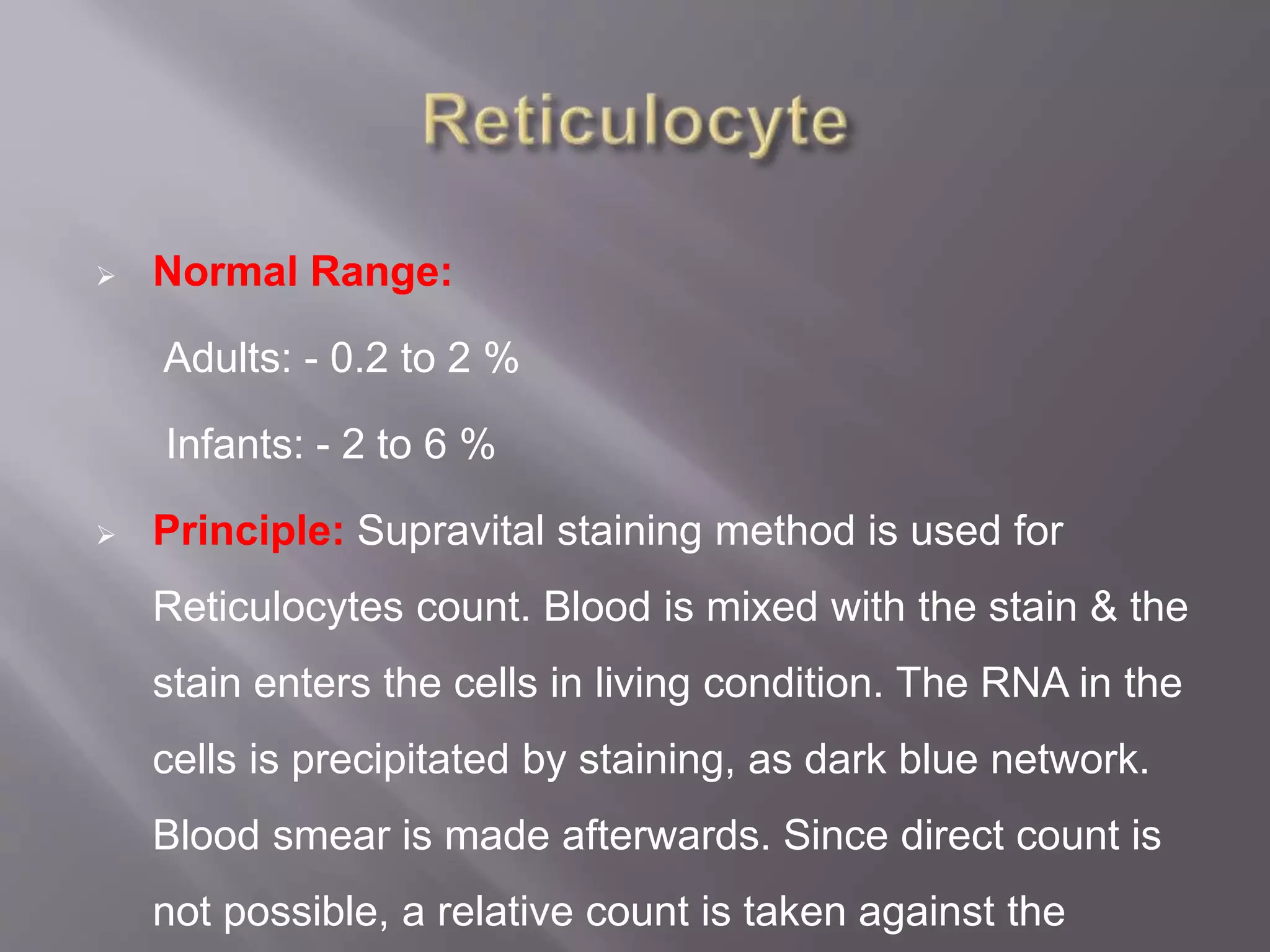 Reticulocyte | PPTX