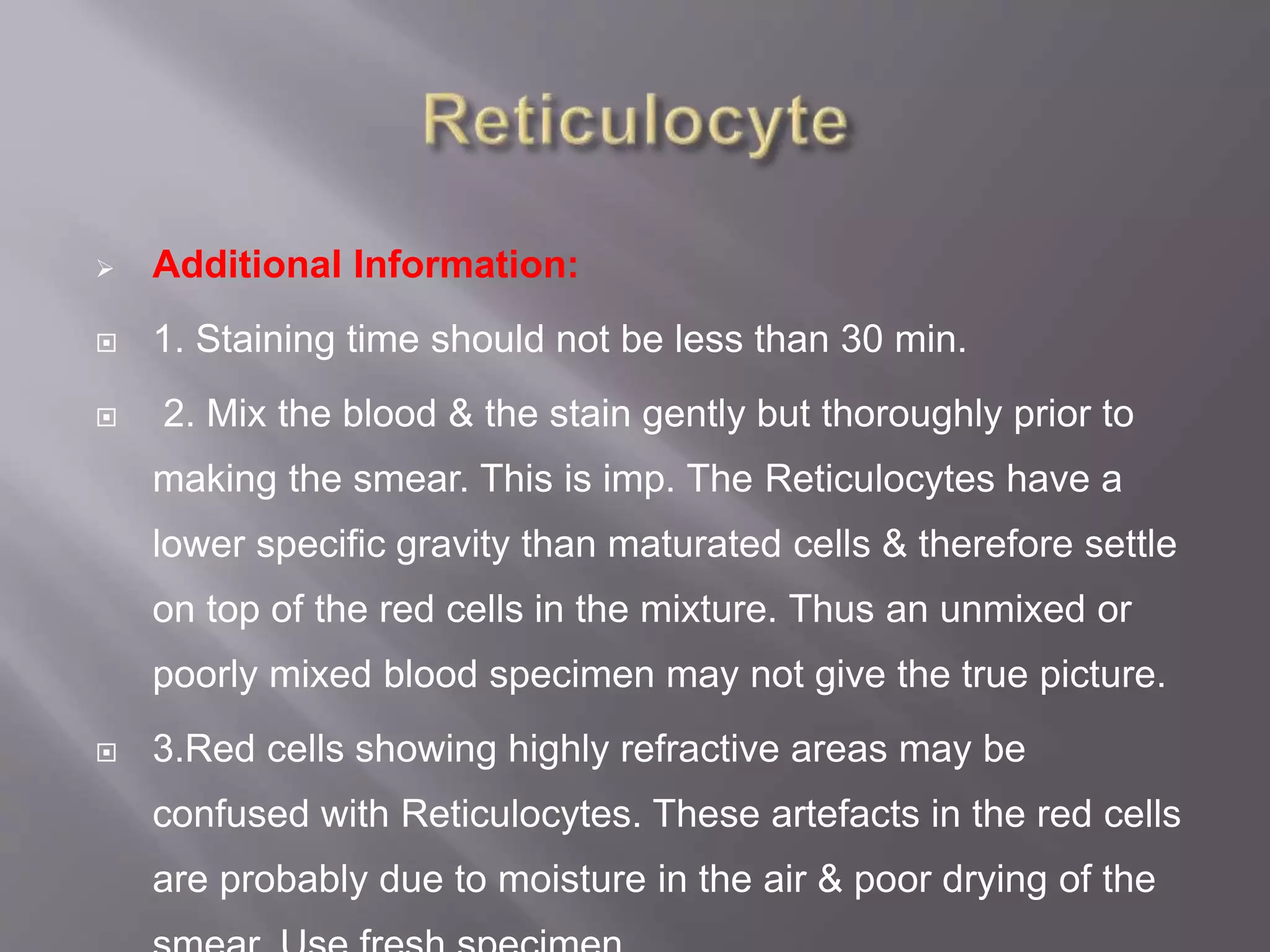 Reticulocyte | PPTX