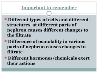 Re absorption and secretion by nephron | PPT