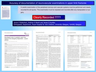 Neurological examination in upper limb trauma audit | PPTX